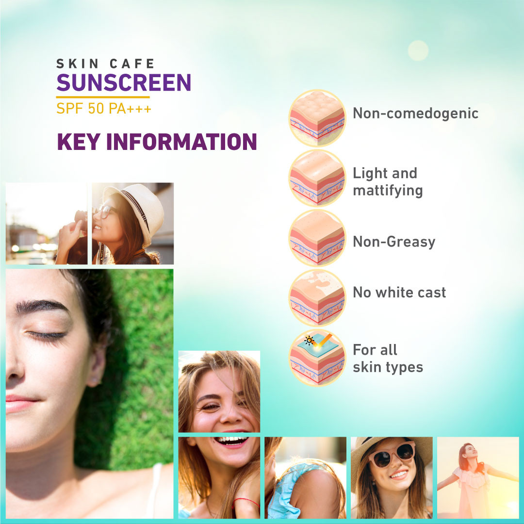 Skin Cafe Sunscreen SPF 50 PA+++.